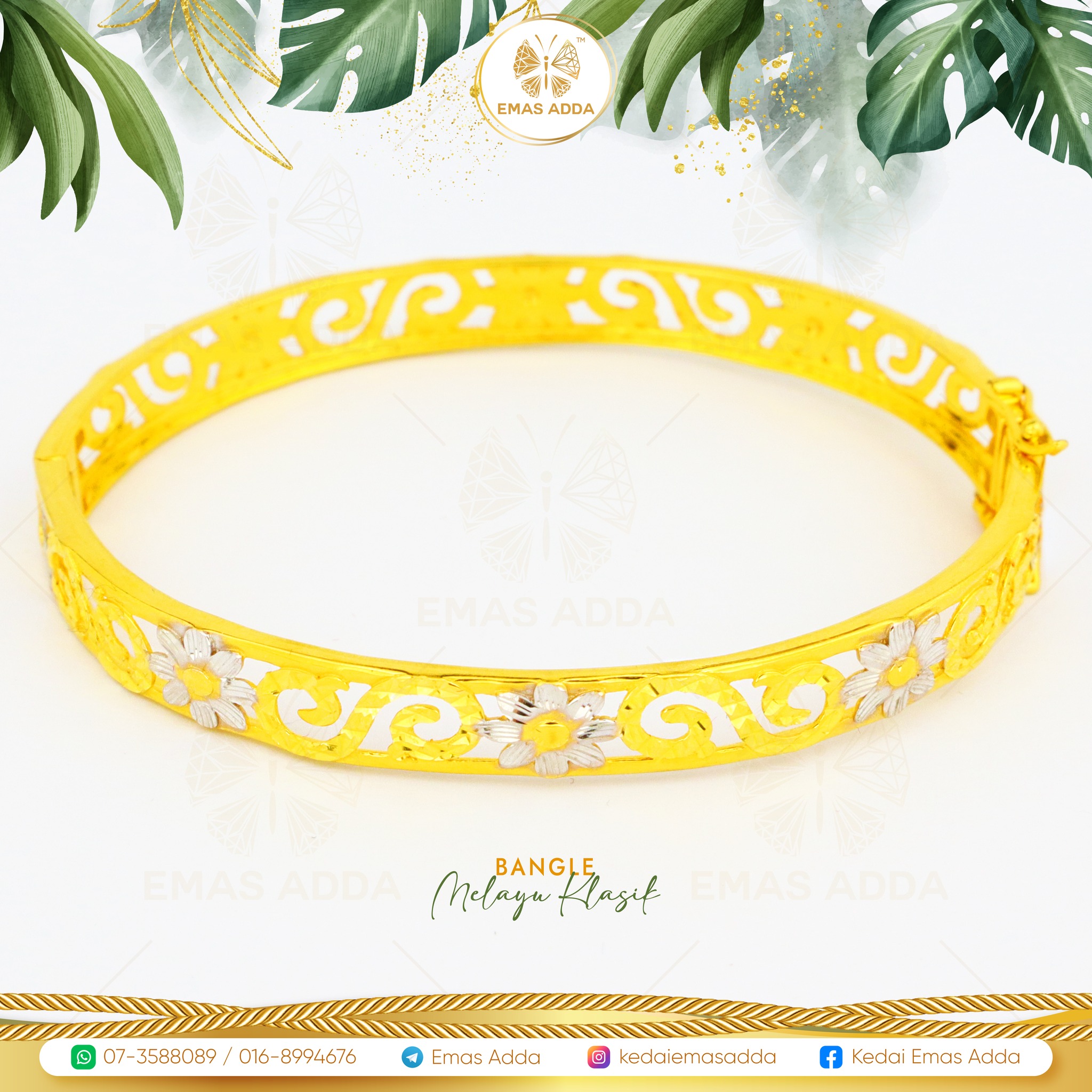 Bangle Melayu Klasik - Kedai Emas Adda | Emas Johor Bahru